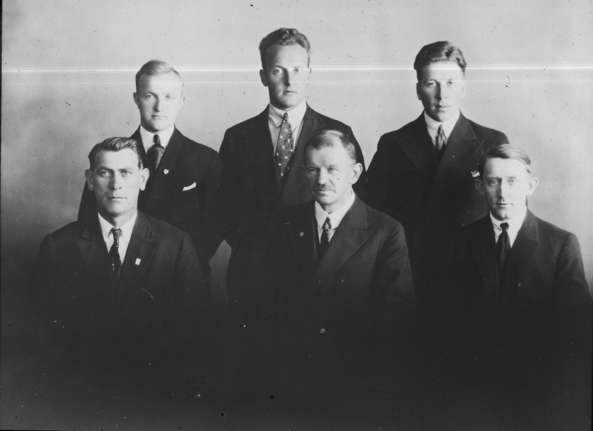 Turnstyret 1931. Bakerste rekke fra venstre: Olaf Therkelsen, Harald ...