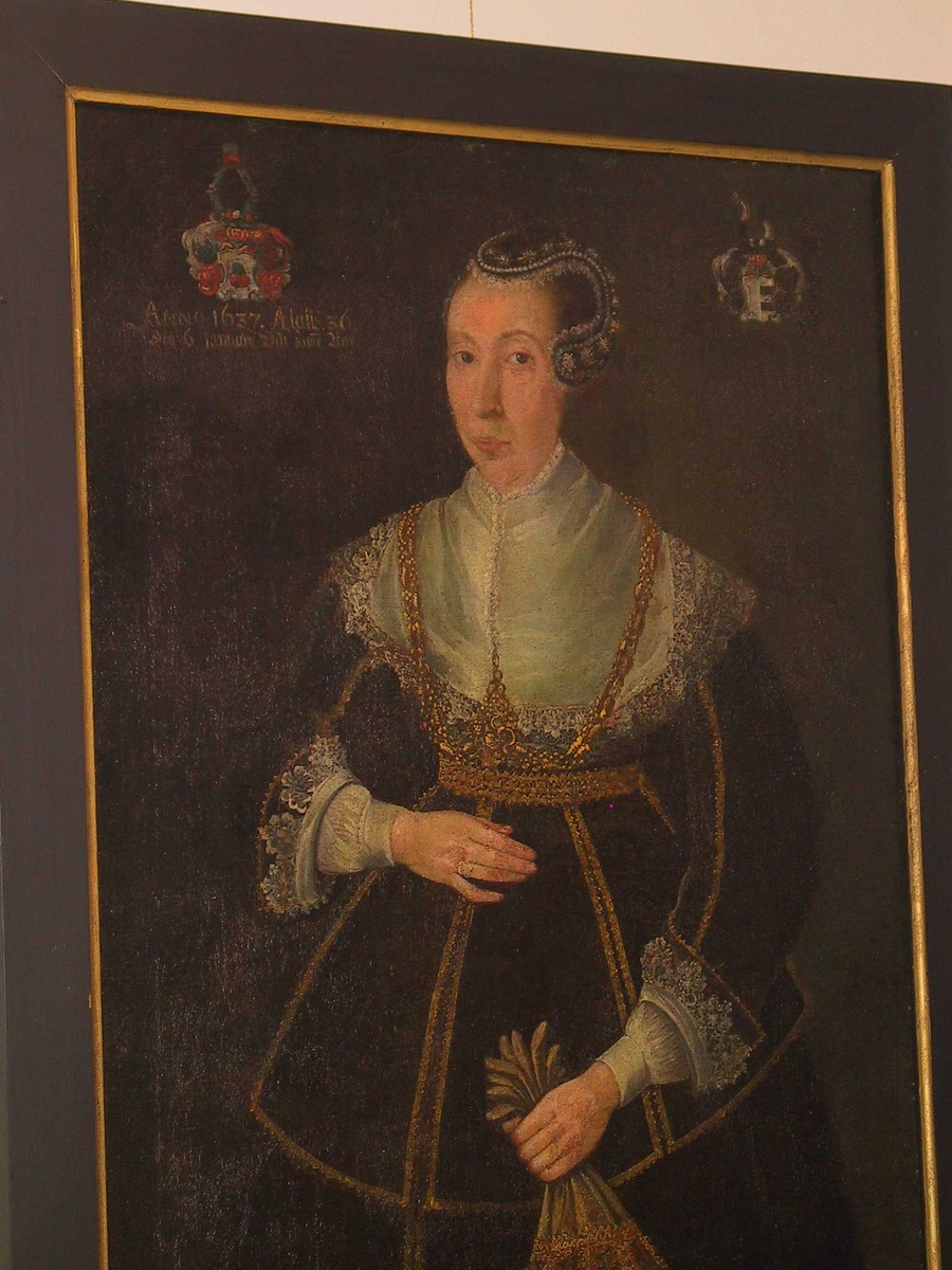 Oljemaleri, portrett, innr, Maren Mogensdtr. Kruse - Aust-Agder museum ...