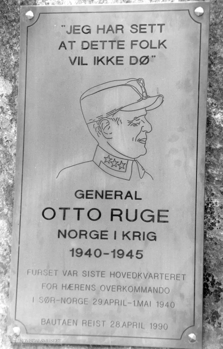 "Jeg har sett at dette folk vil ikke dø" "General Otto Ruge Norge i ...