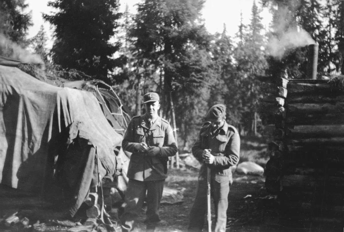 Ole Dalby og Einar Ness, Milorg D-25, Rauskjørbua ved Glebekken ...
