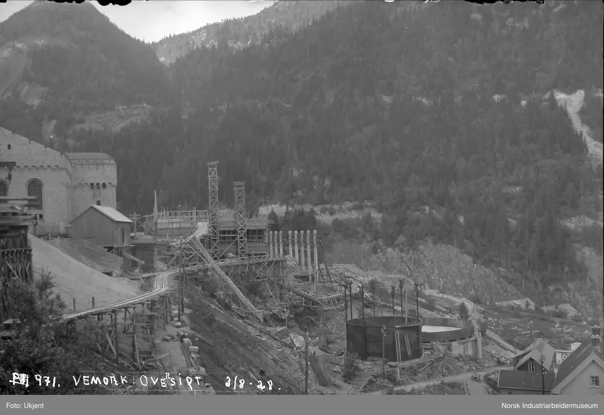 Vemork oversikt. - Norsk Industriarbeidermuseum / DigitaltMuseum
